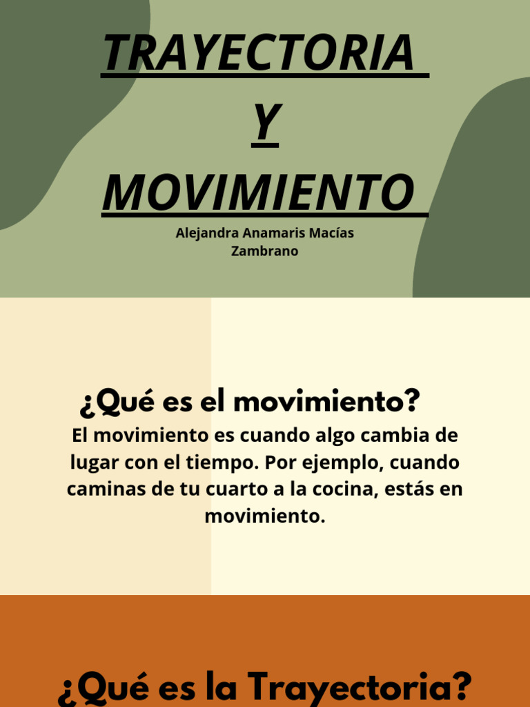 Trayectoria y Tipos de Movimiento | PDF