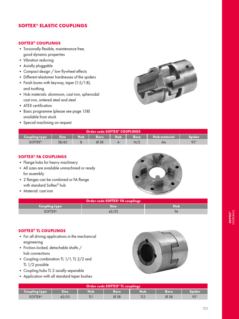 SOFTEX COUPLINGS | PDF | Manufactured Goods | Machines