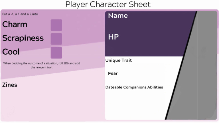 Player Character Sheet Form Fillable | PDF