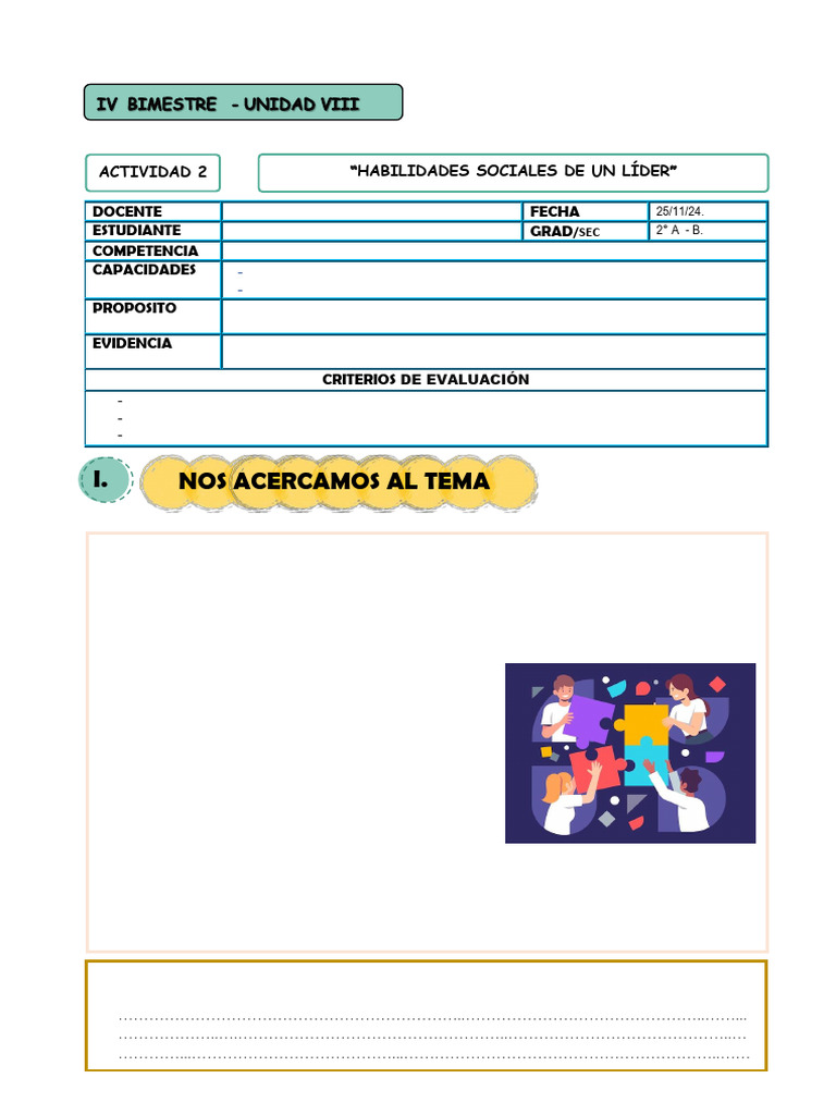 2° DPCC - Actv.02-Uni.8 2024 | PDF | Liderazgo | Empatía