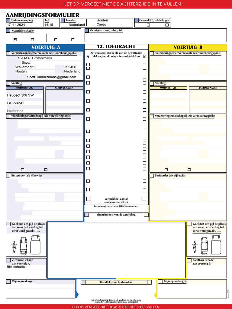 Europees-Schadeformulier-Digitaal-In-Te-Vullen v2 | PDF