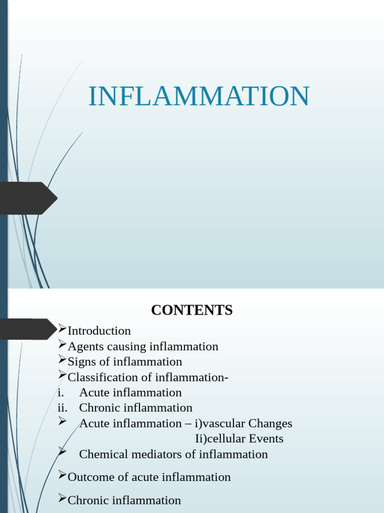 Inflammation | PDF | Inflammation | White Blood Cell