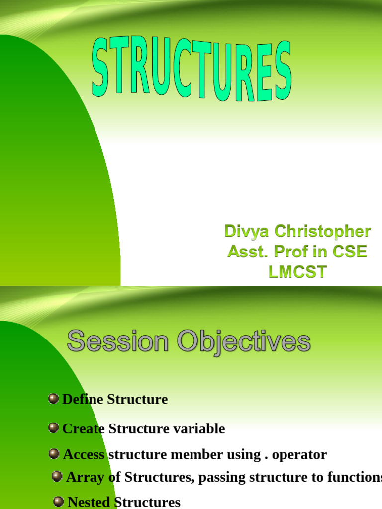 Structures and Union | PDF | Pointer (Computer Programming) | Software Engineering