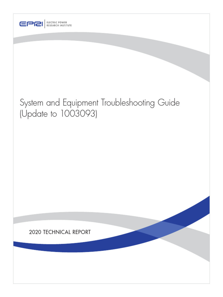 System and Equipment Troubleshooting Guide | PDF | Troubleshooting ...