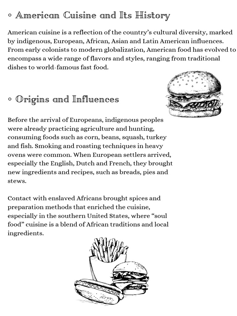 American Cuisine: A Cultural Melting Pot | PDF | American Cuisine ...