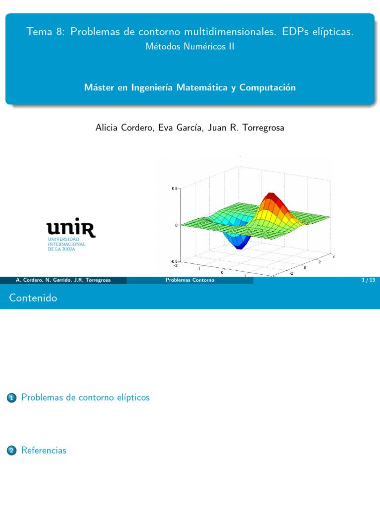 EDPs Elípticas y Métodos Numéricos | PDF | Objetos matemáticos ...
