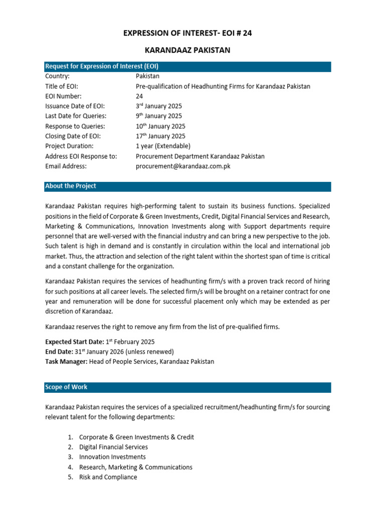 Job - EOI 24 - Prequalification of Headhunting Firms | PDF | Conflict ...