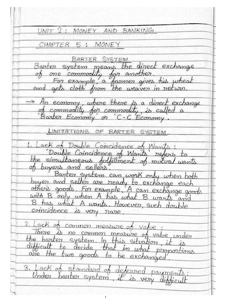 Chapter - MONEY | PDF