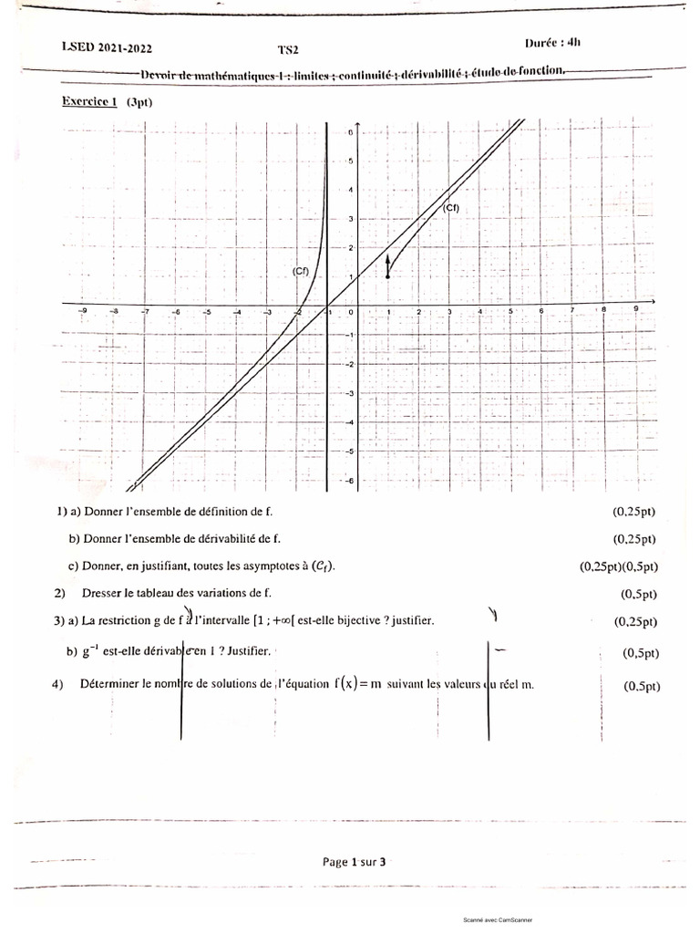 Evaluations Maths TS2 2021-2022 LSED | PDF