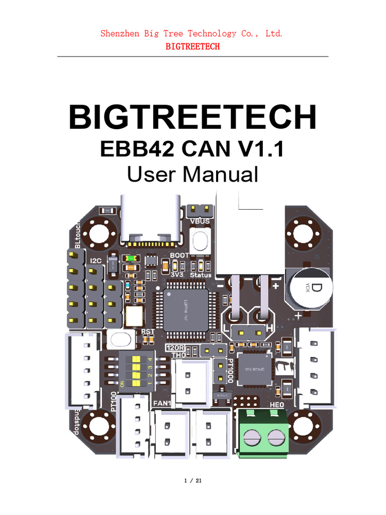 BIGTREETECH EBB42 CAN V1.1 User Manual | PDF | Usb | Booting