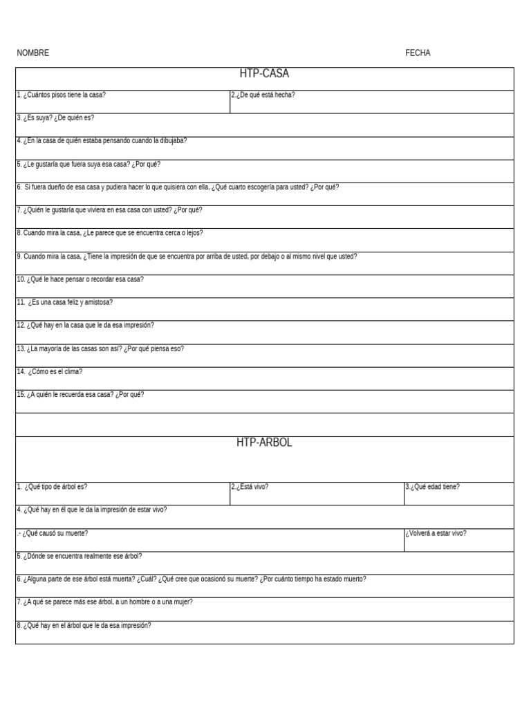HTP Interrogatorio | PDF