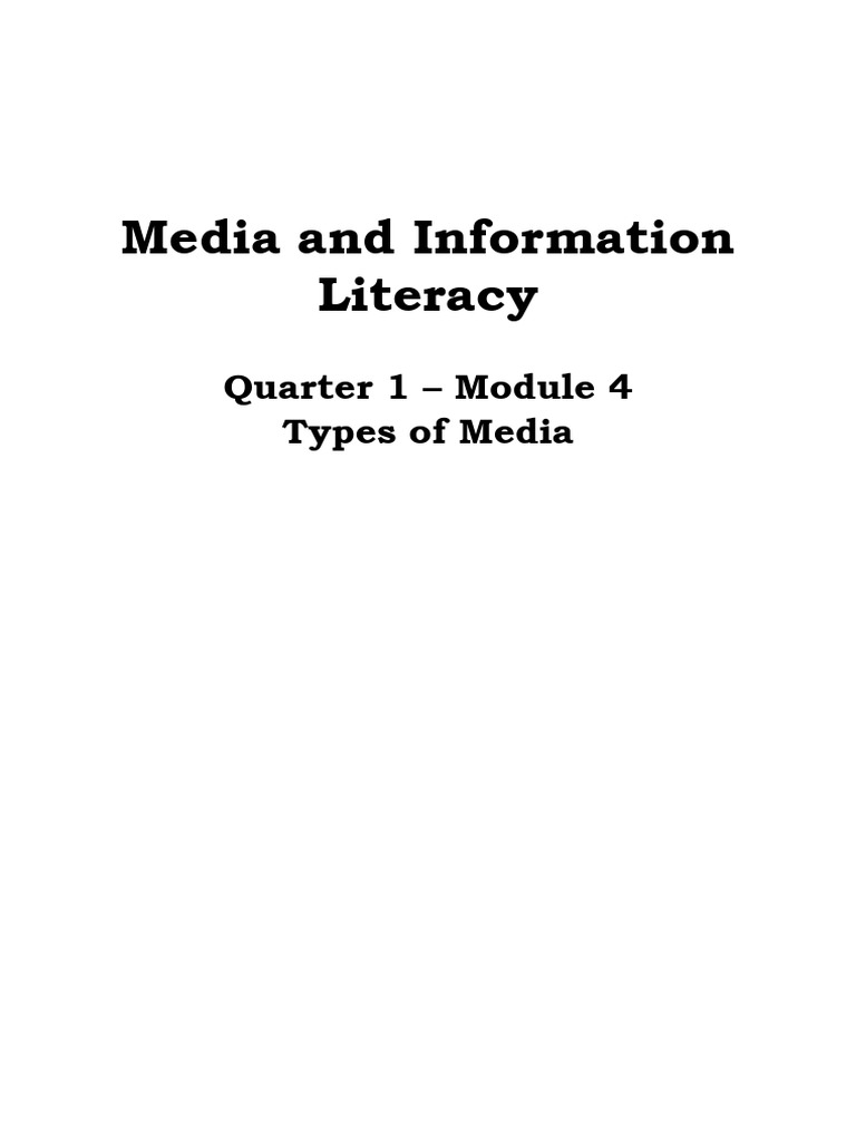 MIL_M4_TYpes-of-Media | PDF | Mass Media | Broadcasting