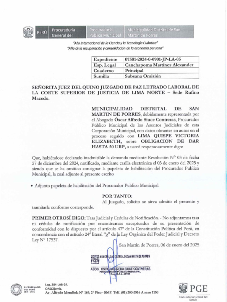 7581 2024 Subsana | PDF