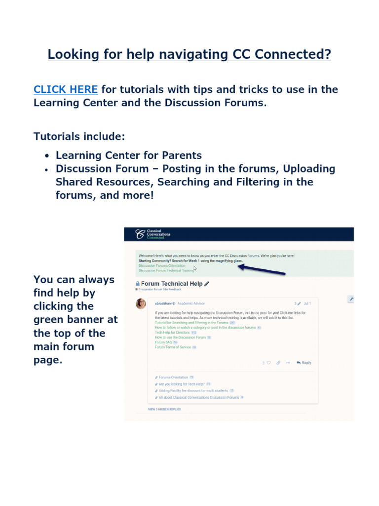 CC Connected Help for Parents | PDF