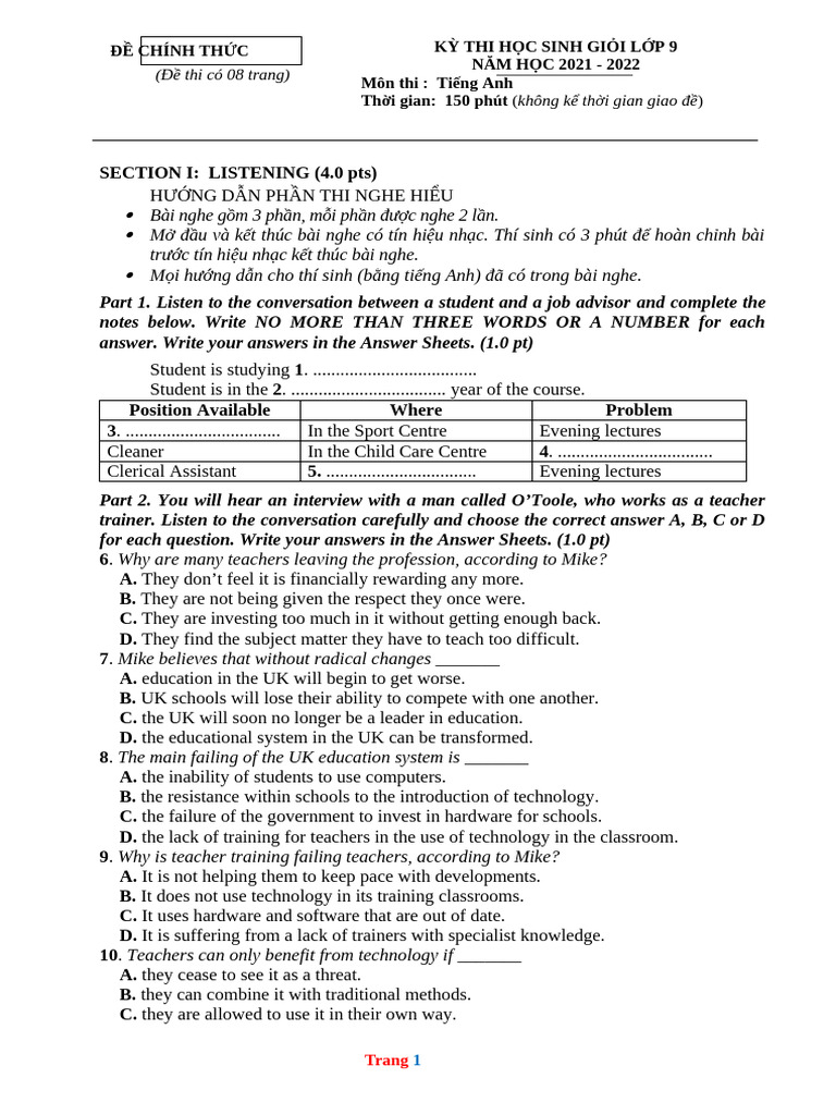 Ôn Thi HSG 9 2 | PDF