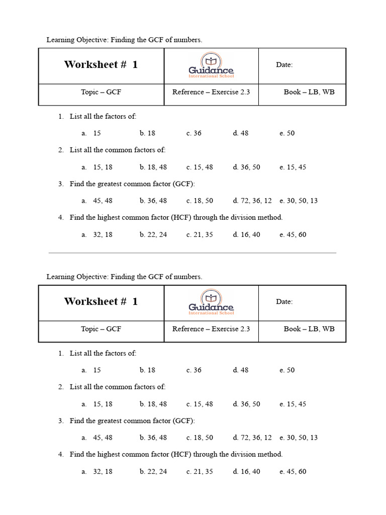 G5 MTH WS GCF 01 | PDF