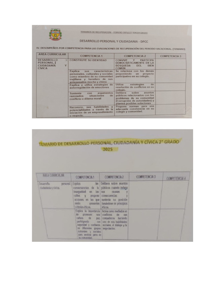 Temarios DPCC 2025. | PDF