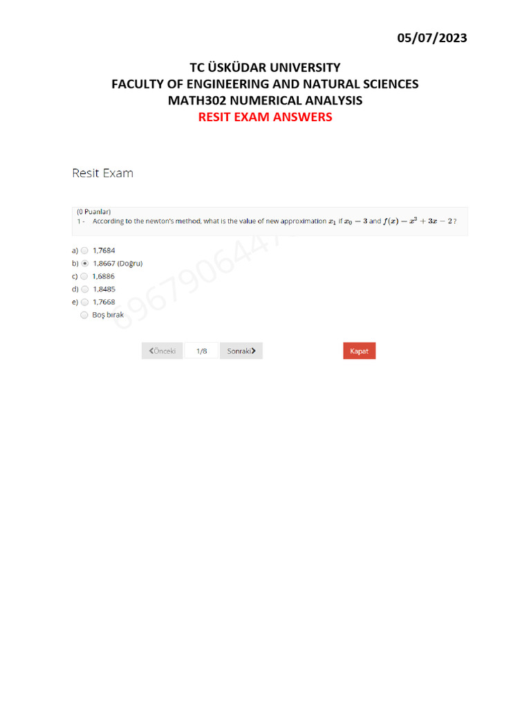 Answers Resit Exam | PDF