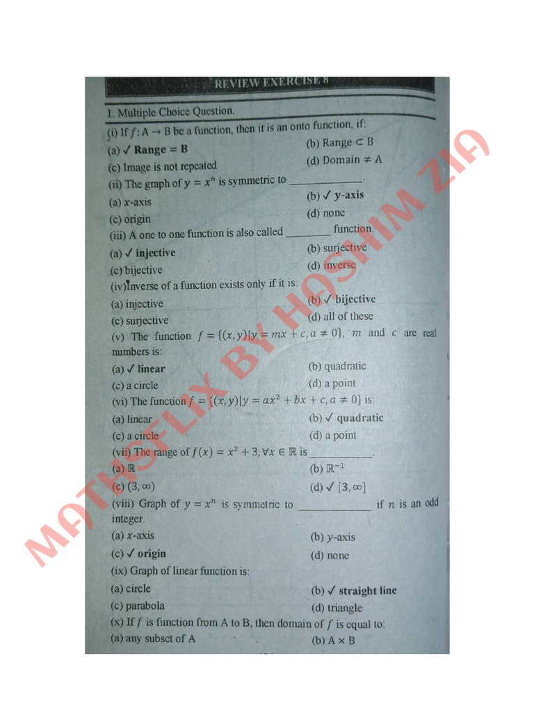 Functions and Graphs - XI Maths Guide | PDF