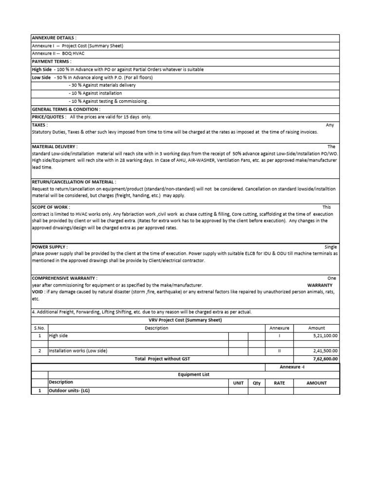 BOQ-OFFICE-1 | PDF | Pipe (Fluid Conveyance) | Mechanical Engineering