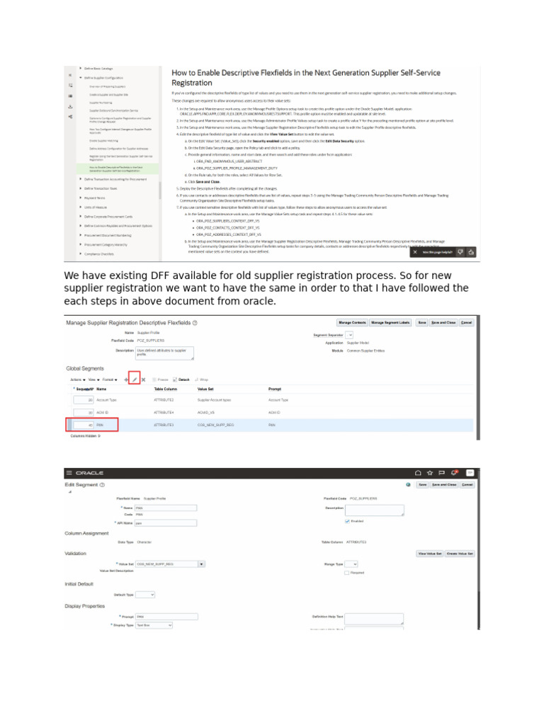 DFF Issue For New Supplier Registration Process | PDF