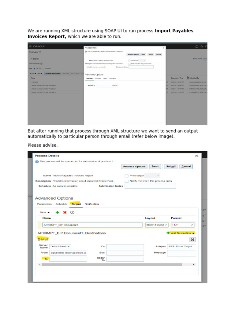 Email Output From Process | PDF