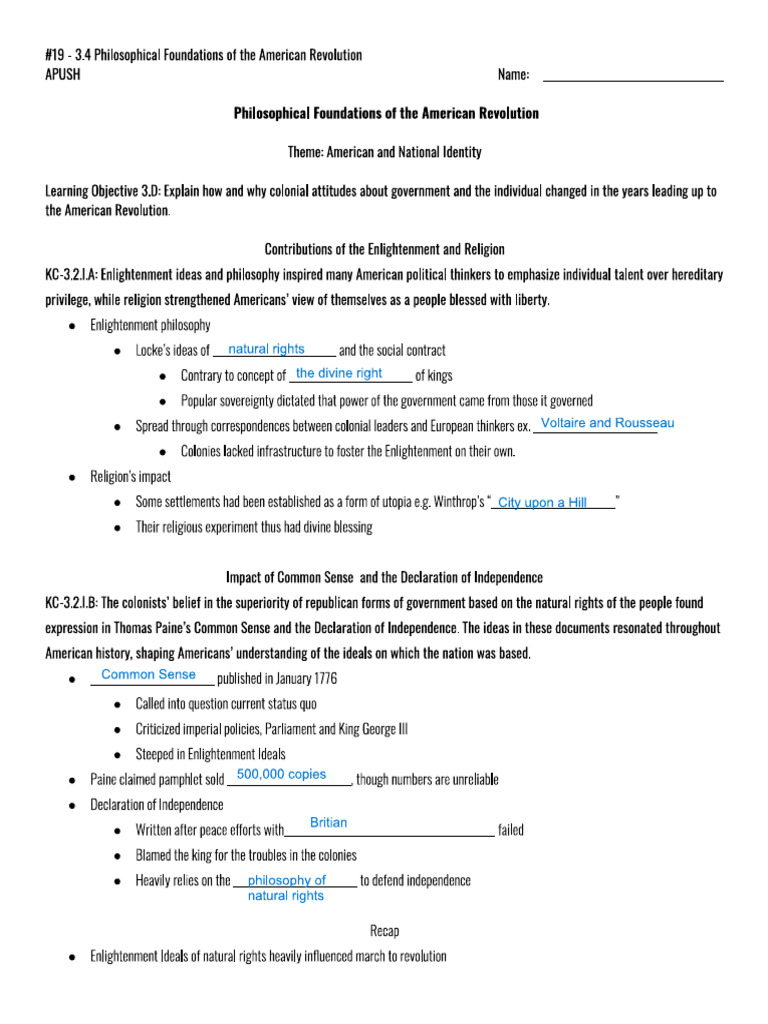 Maria Gray 3.4 Philisophical Foundations of The American Revolution | PDF