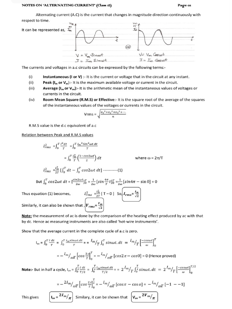 Alternating Current | PDF