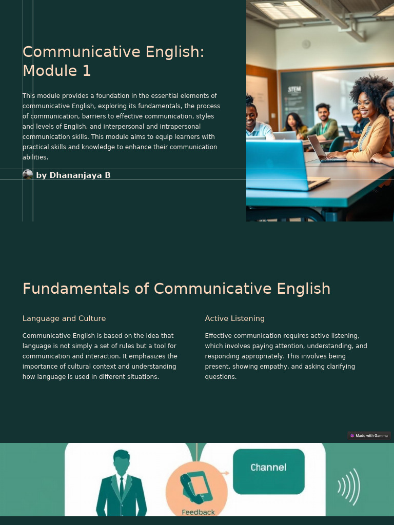 Communicative English Fundamentals | PDF | Communication | English Language