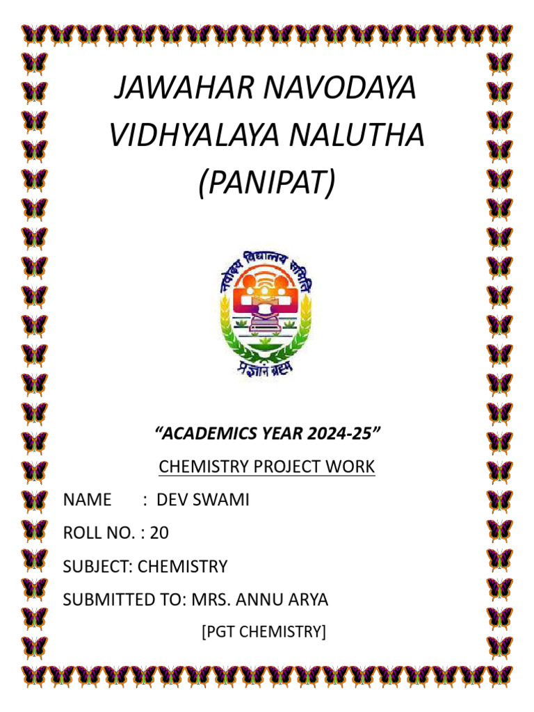 Chemistry Project 20 | PDF | Biochemistry | Chemistry