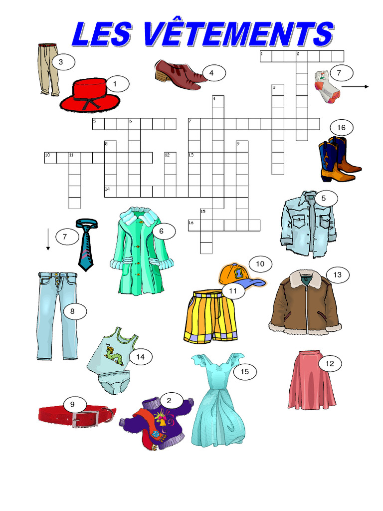 Les Vêtements (Exercice 3) | PDF