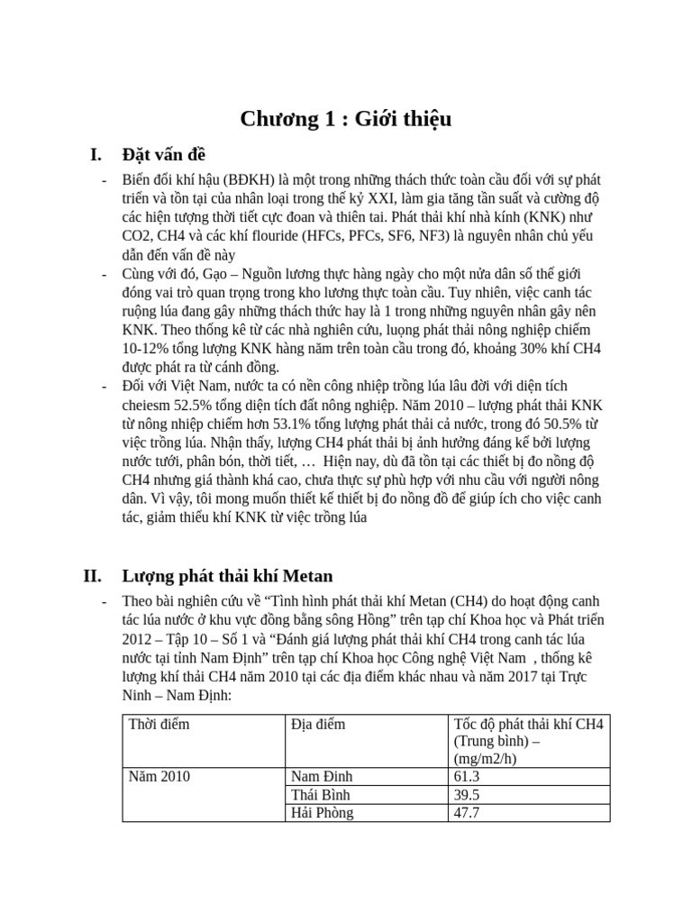 Lượng Khí Thải CH4 | PDF