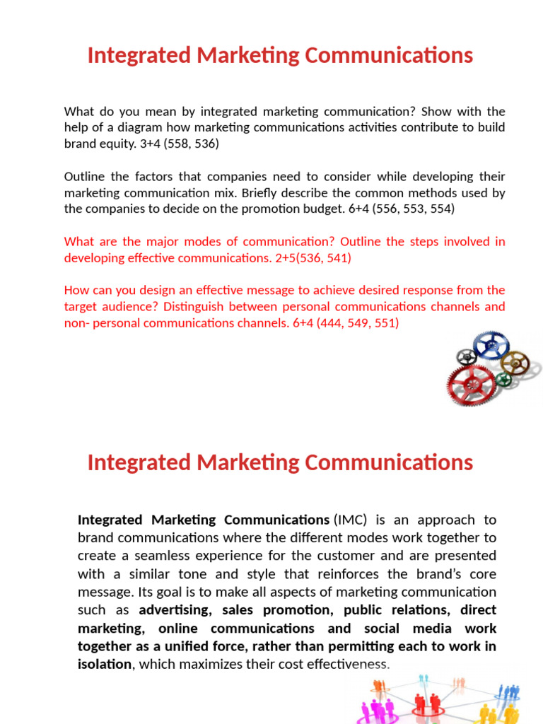 Lec 08 Integrated Marketing Communication | PDF | Marketing Communications | Marketing