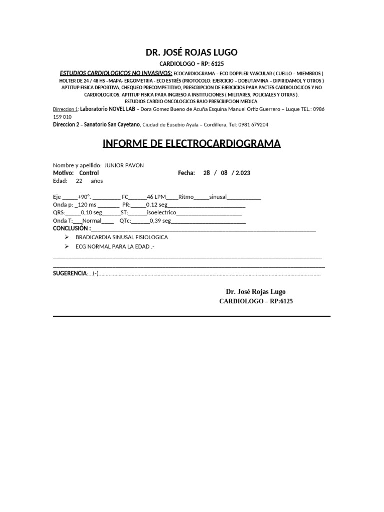 Aaa. Ecg. Formato para Pegar Tira de Ecg-Drporfirio 2 | PDF