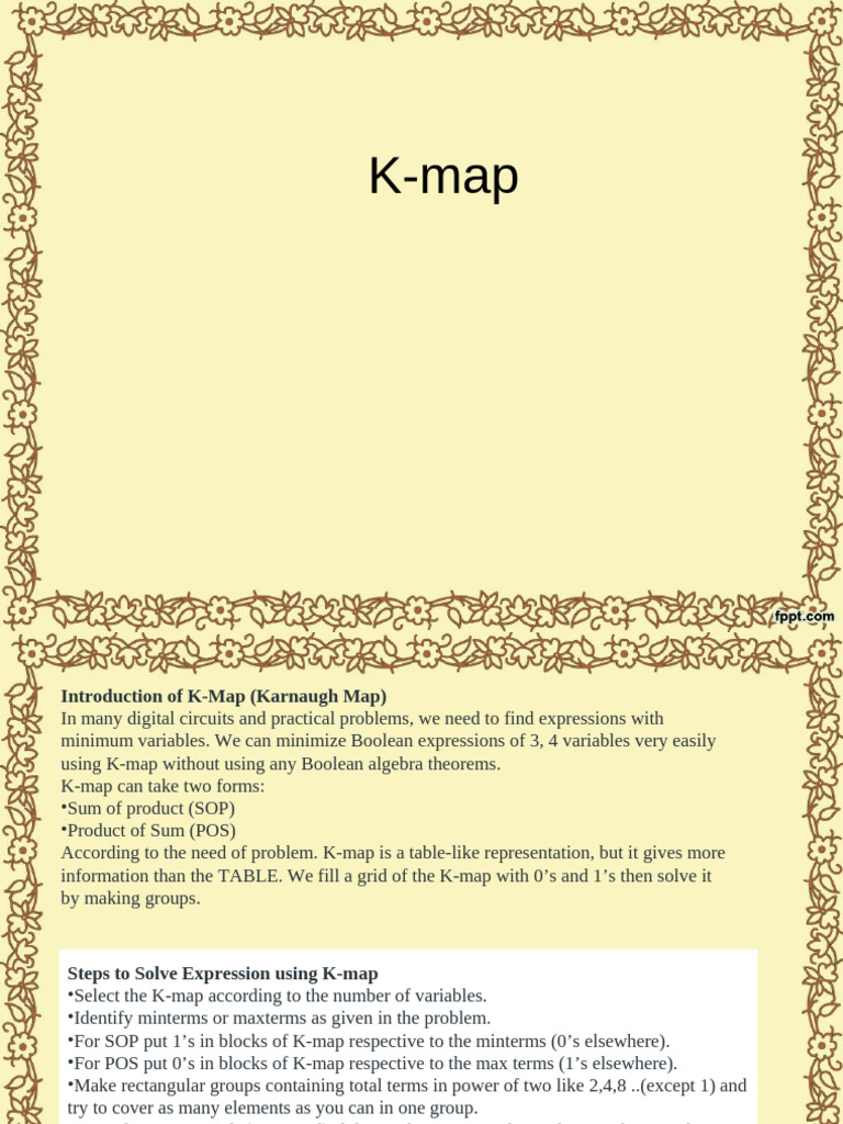 K-map | PDF | Abstract Algebra | Boolean Algebra