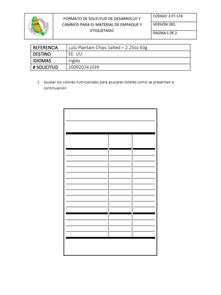 2-FT-174 Lulú V 2.25oz 63g v2 | PDF
