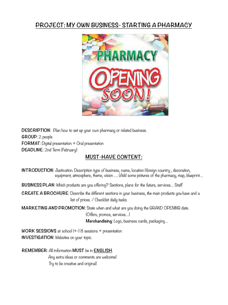 Pharmacy Startup Checklist Guide | PDF