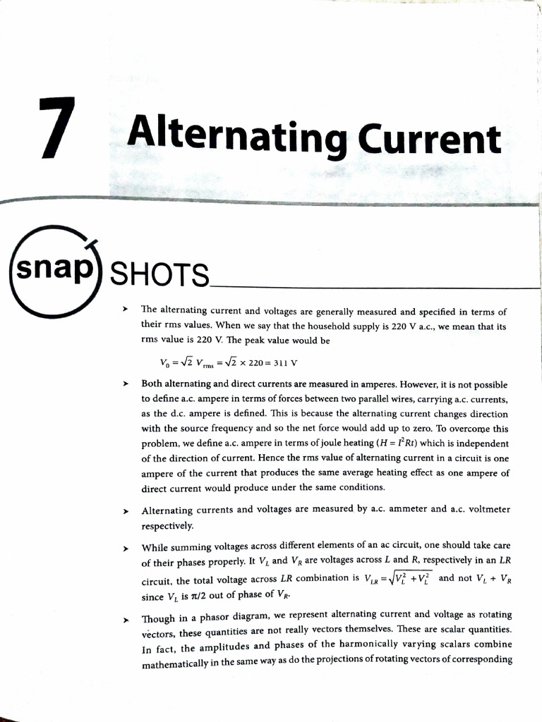 ch7 Alternating Currents | PDF