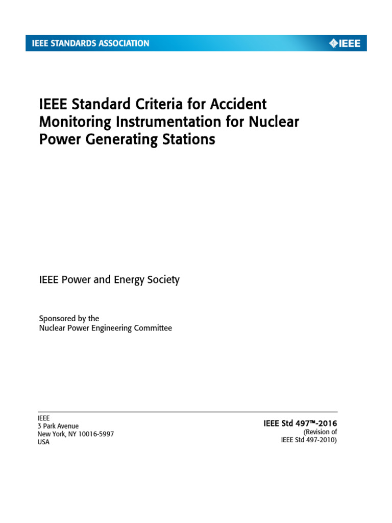 IEEE 497 - Post-Accident Monitoring Instrumentation | PDF | Legal Liability