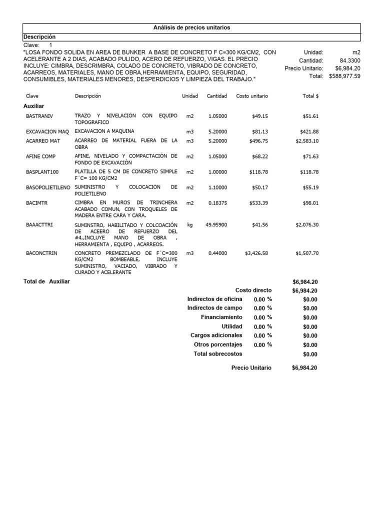 Tpu Losa Fondo Sin Desglose | PDF
