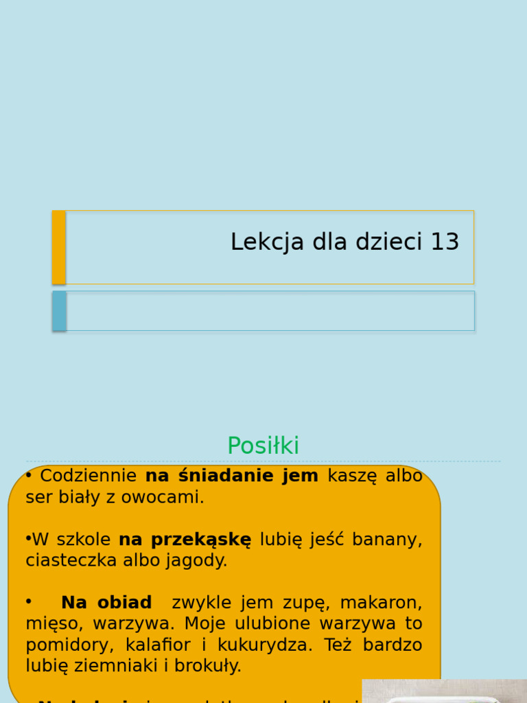 Lekcja Dla Dzieci 13 | PDF