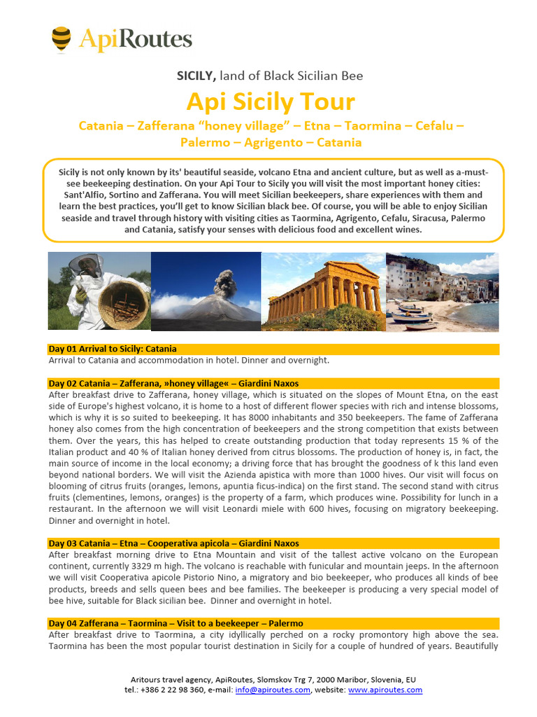 api-sicily-tour | PDF | Sicily | Apoidea