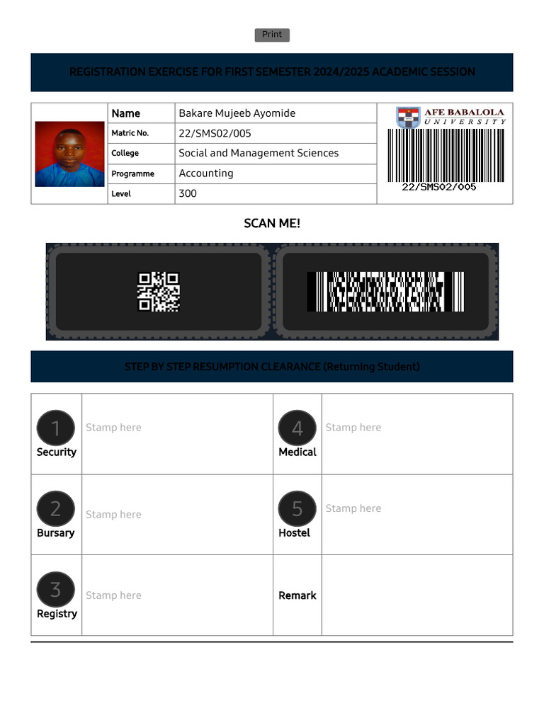 First Semester 2024/2025 Registration Guide | PDF