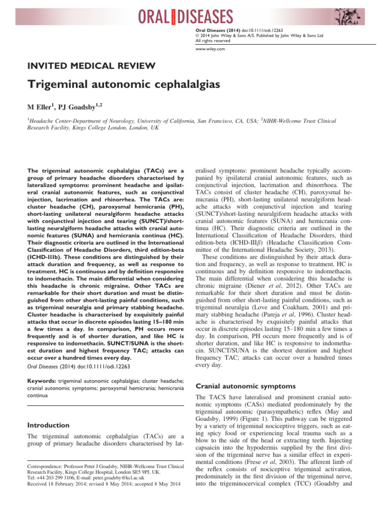 eller2014 TACS | PDF | Headache | Migraine