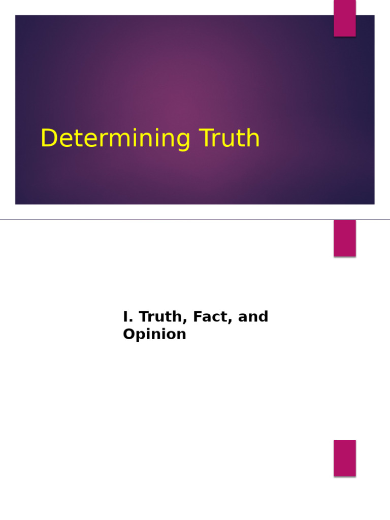 Determining-Truth | PDF | Truth | Fallacy