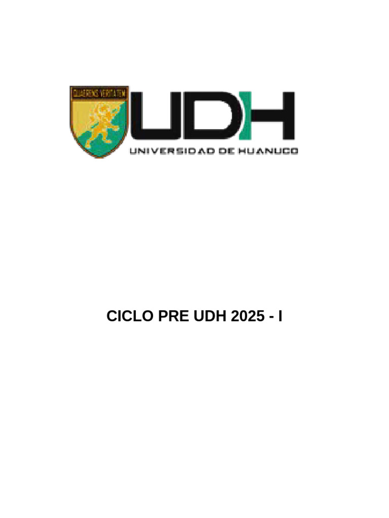 Modulo Ciclo Pre Udh 2025 - I | PDF | Comunicación | Habla