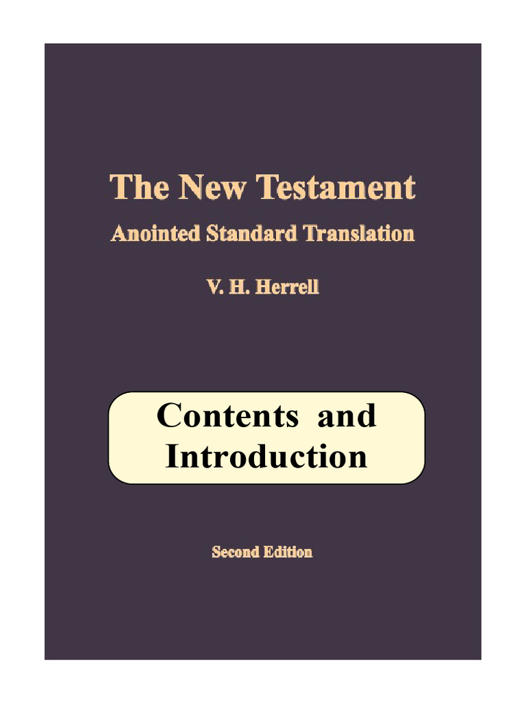 The New Testament Anointed Standard Translation Herrell | PDF | King ...