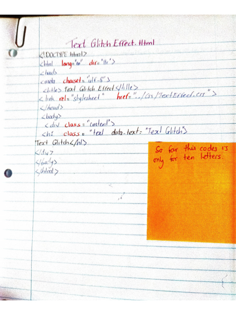 Text Glitch Effects HTML | PDF