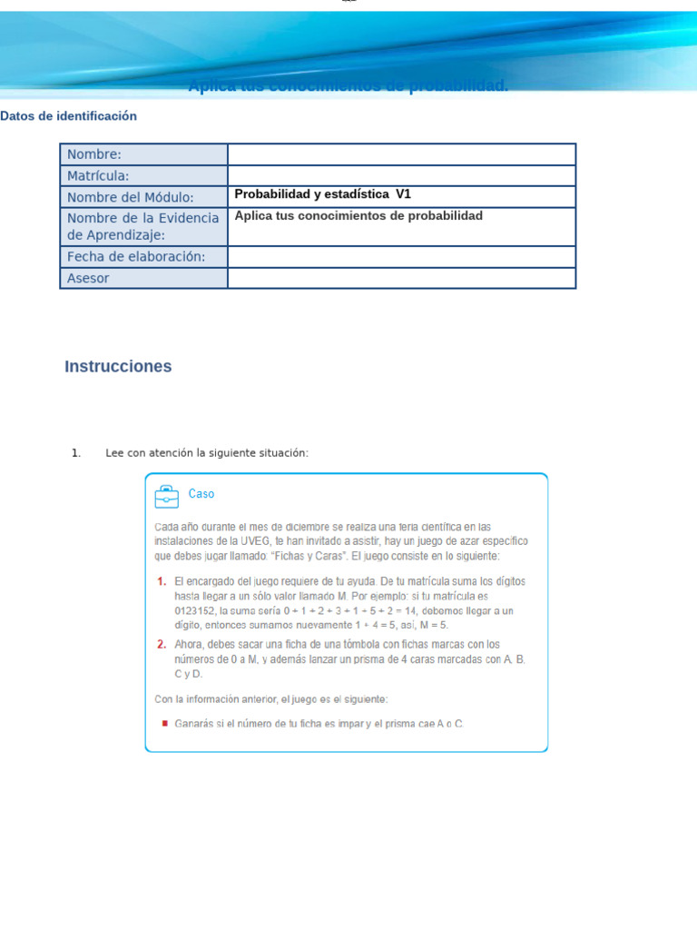 Probabilidad Uveg Activida | PDF