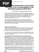 USP 645 - Water Conductivity | PDF | Ion | Calibration